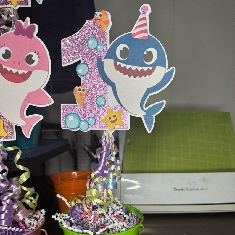 Baby Shark Birthday Party Centerpieces for Kids Party Supplies - Etsy