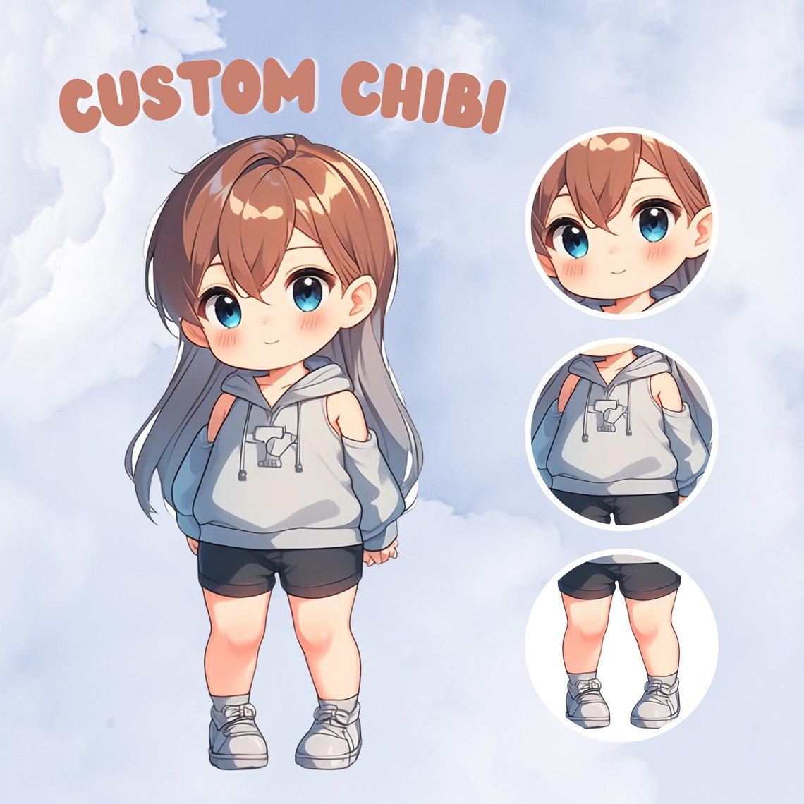 CUSTOM CHIBI Character Cute Chibi Custom Chibi Commission Chibi Icon ...