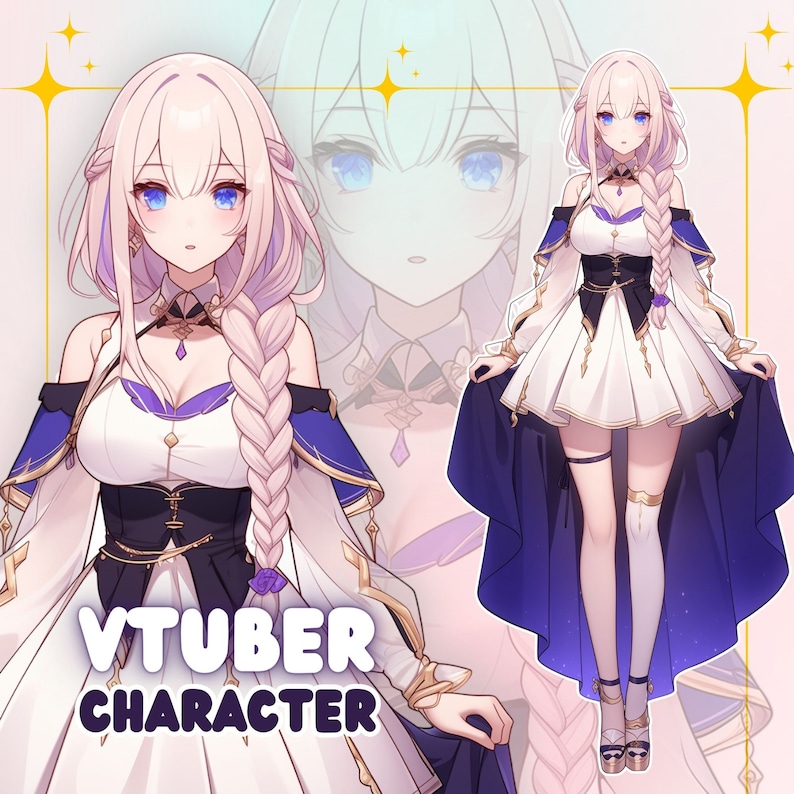Live 2D Vtuber Model for Commercial Use Vtuber Assets Vtuber Model Commissions Full Body Vtuber ...