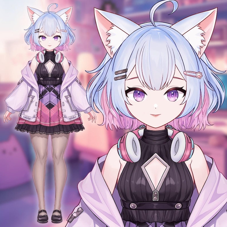 Vtuber premade, modelo vtuber gamer girl, download digital, streamer ...