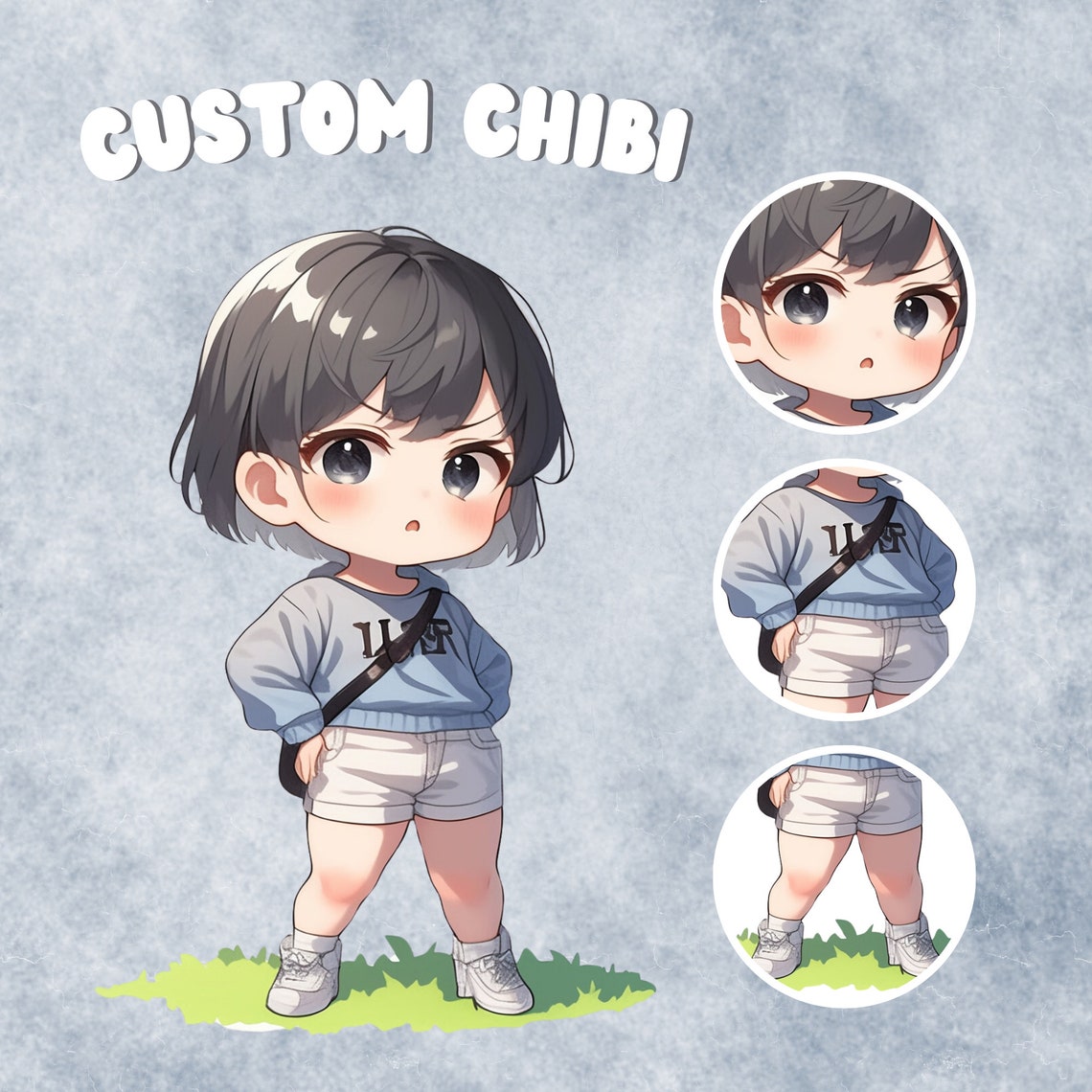 CUSTOM CHIBI Character Cute Chibi Custom Chibi Commission Chibi Icon ...