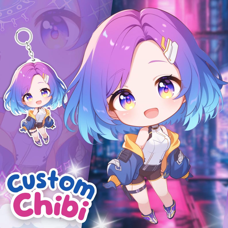 Custom Chibi Kawaii, Chibi Character Commission, Chibi Illustration ...