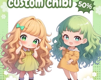 Custom Chibi Character Fan Art Cute Chibi Commissions Chibi ...