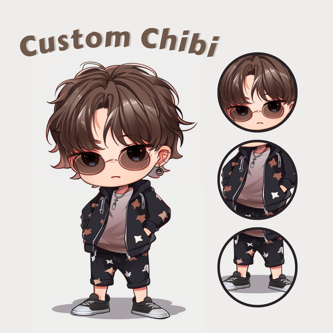 CUSTOM CHIBI Character Cute Chibi Custom Chibi Commission Chibi Icon ...