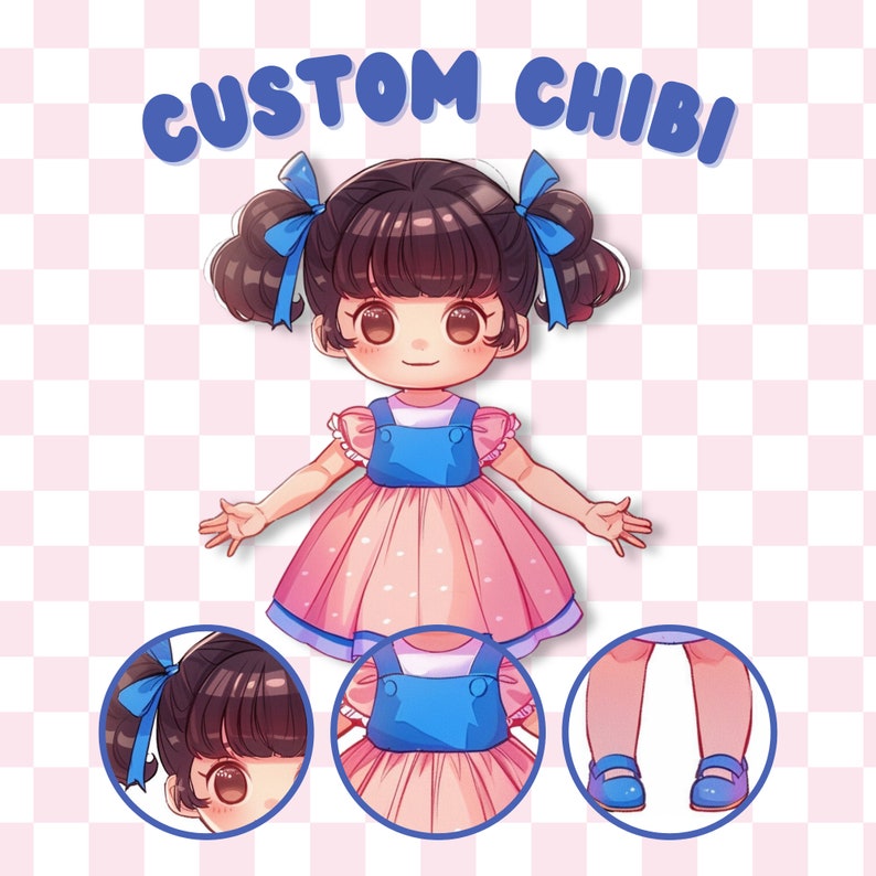 CUSTOM CHIBI Character Cute Chibi Custom Chibi Commission Chibi Icon ...