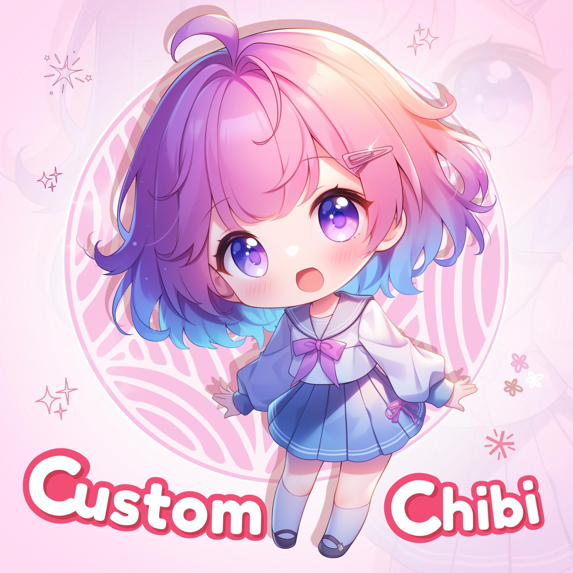 Custom Chibi Kawaii, Chibi Character Commission, Chibi Illustration ...