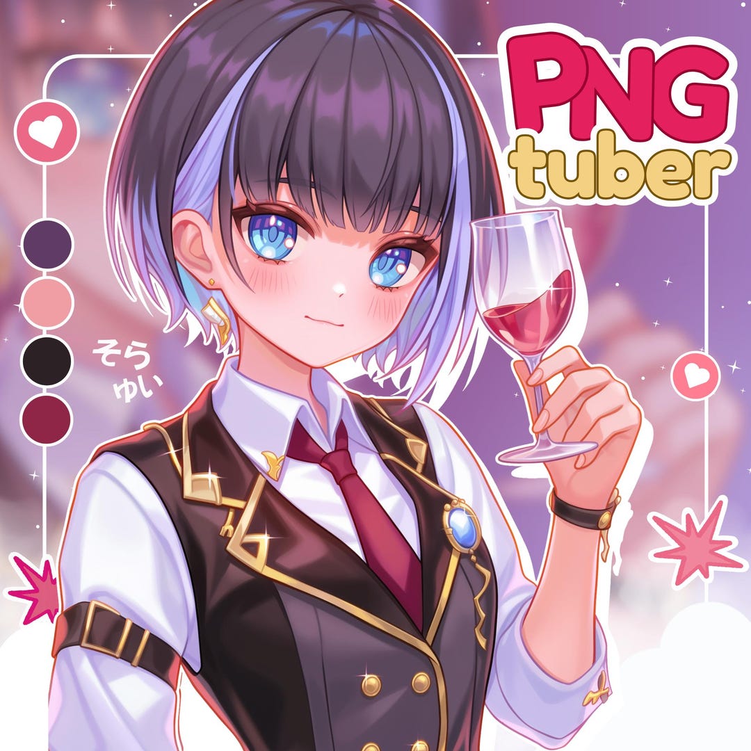 Custom Pngtuber Model Commission | Pngtuber Character | Anime Art ...