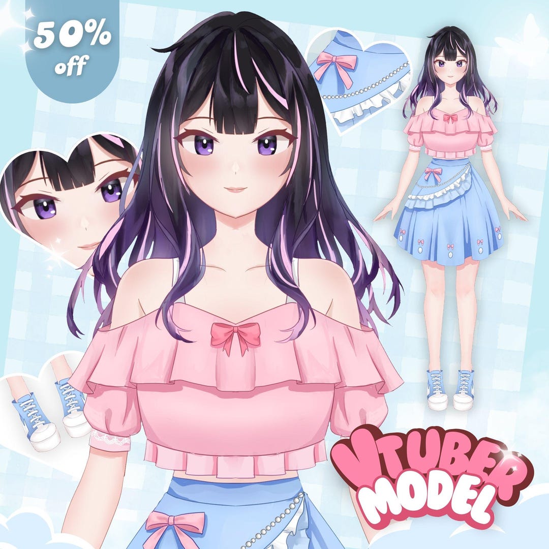 Vtuber Model Anime Girl, Live2d Model, Vtuber Asset, Vtuber Model ...