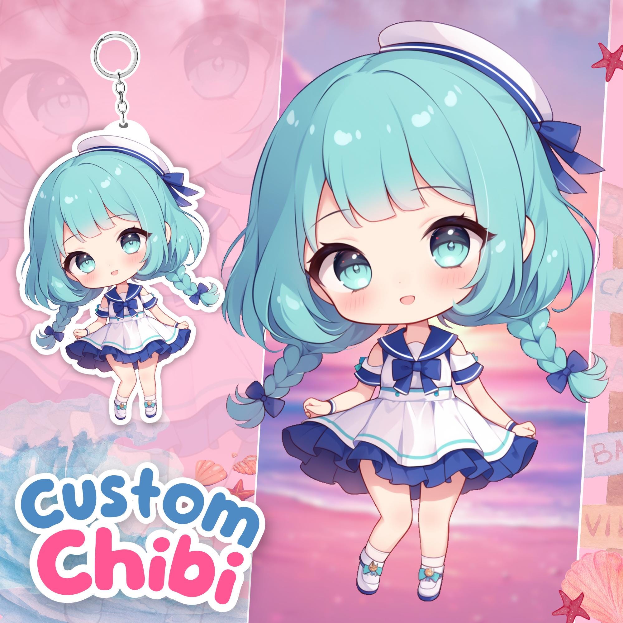 Custom Chibi Kawaii, Chibi Character Commission, Chibi Illustration ...