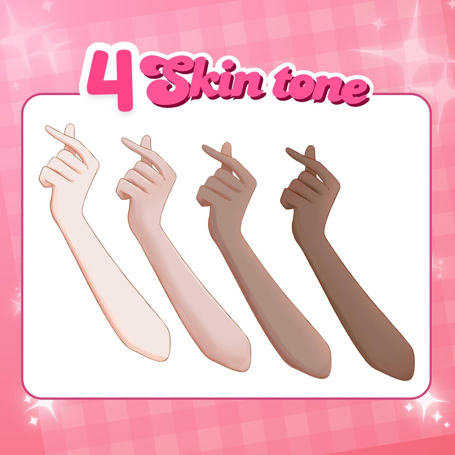 Vtuber Hands Asset for Valentine - 7 Types of Heart Pose: Vtube Rigged ...