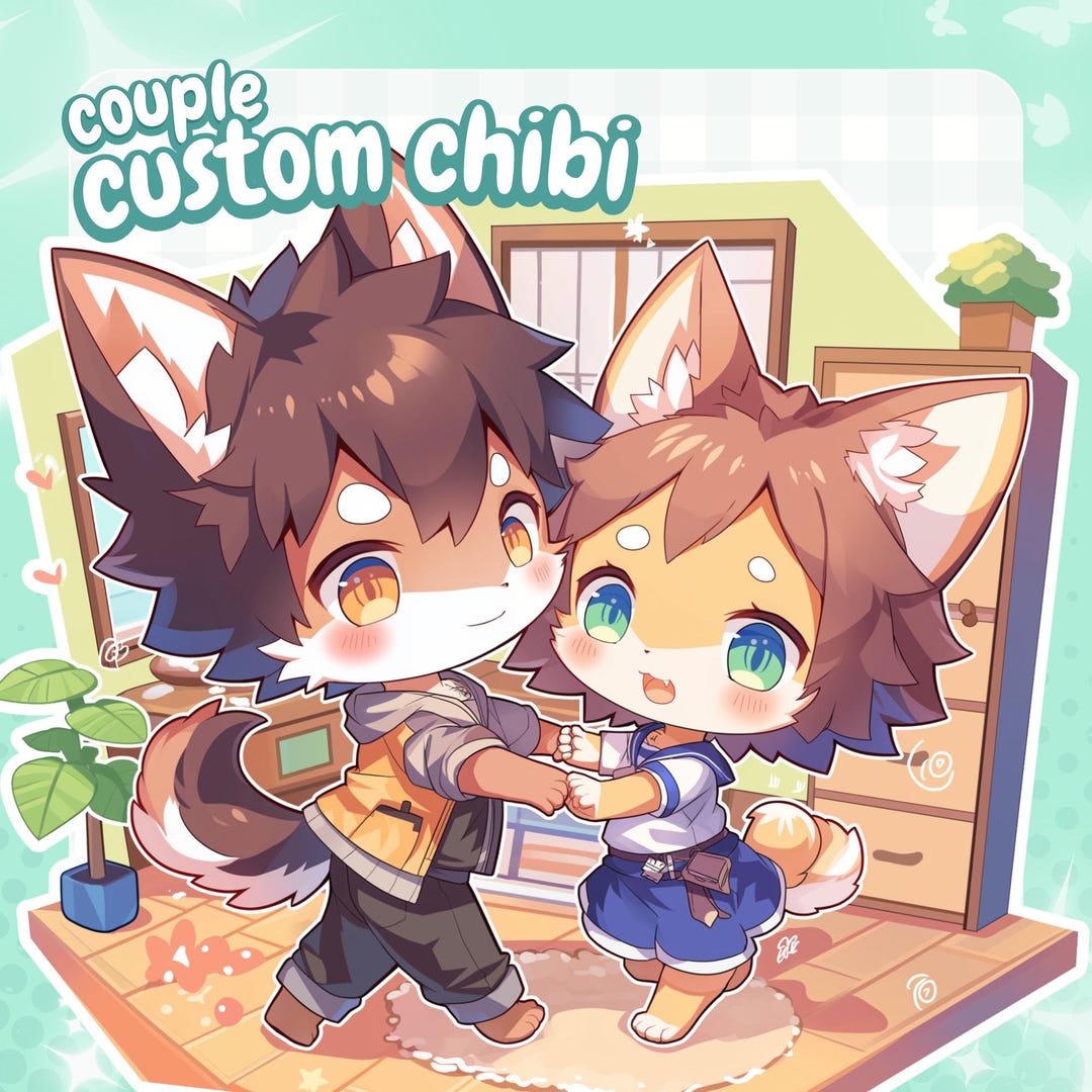 Chibi Character, Couple Chibi, Furry Chibi, Chibi Custom Commission ...