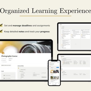 Online Course Planner Notion Template Track Progress, Manage ...