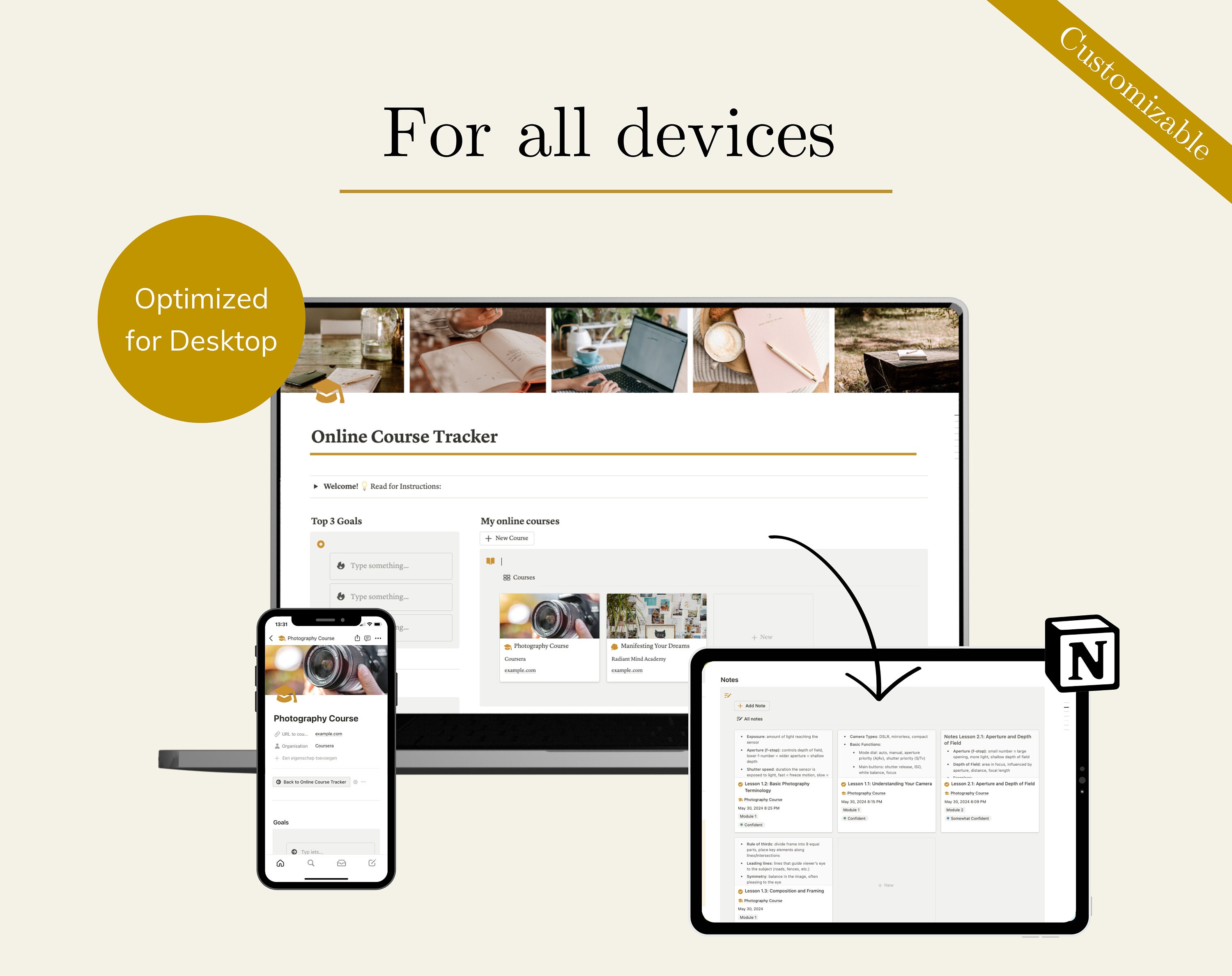 Online Course Planner | Notion Template | Track Progress, Manage ...