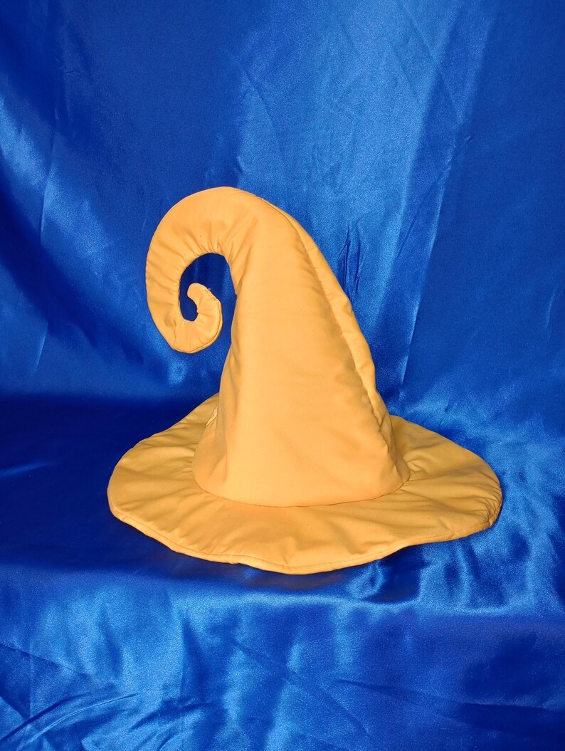 Yellow Wizard Hat / Spiral Witch Hat - Etsy