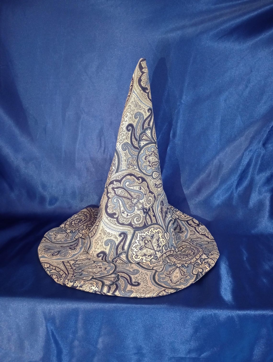Blue Wizard Hat / Paisley Witch Hat - Etsy