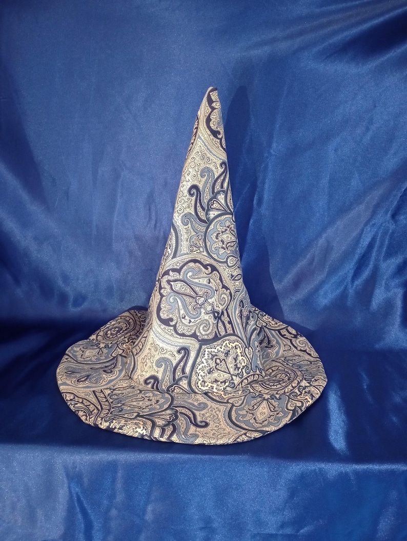 Blue Wizard Hat / Paisley Witch Hat - Etsy