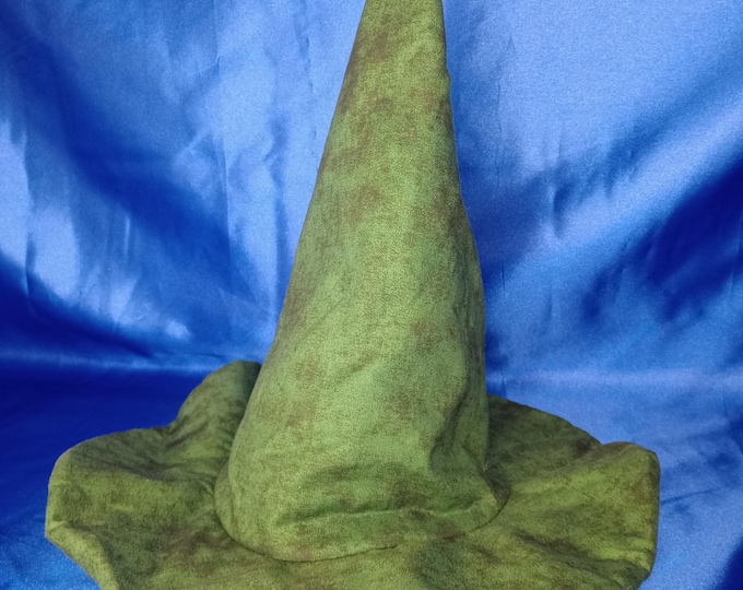 Green "crooked Mage" Witch Hat / Wizard Hat / Pointy Hat / Mage ...