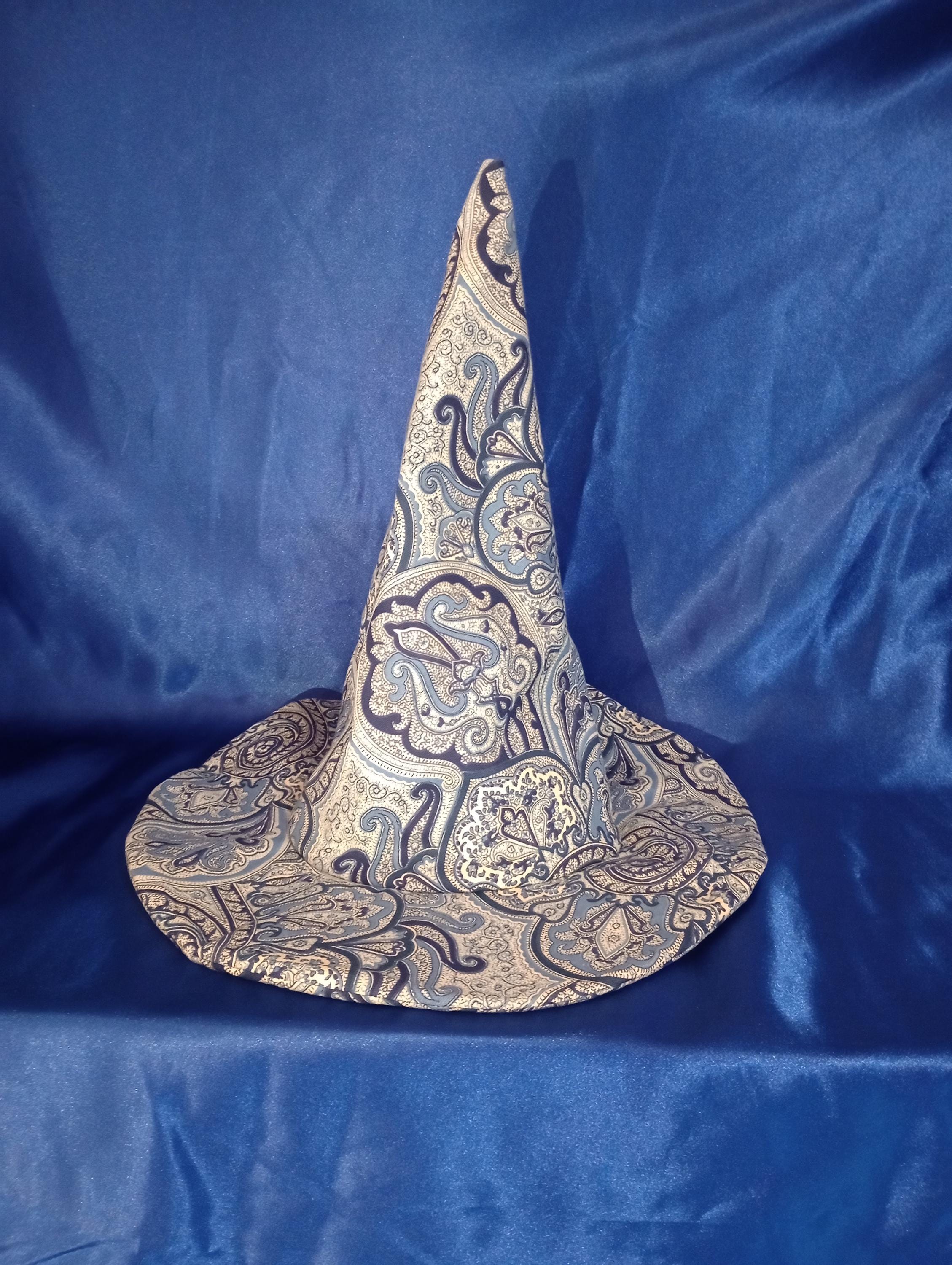 Blue Wizard Hat / Paisley Witch Hat - Etsy