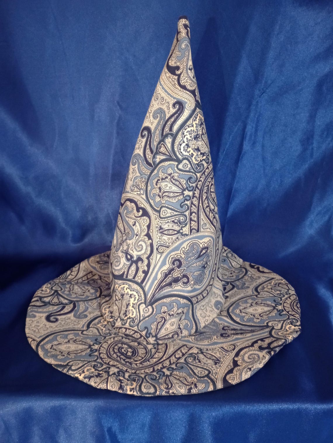 Blue Wizard Hat / Paisley Witch Hat - Etsy