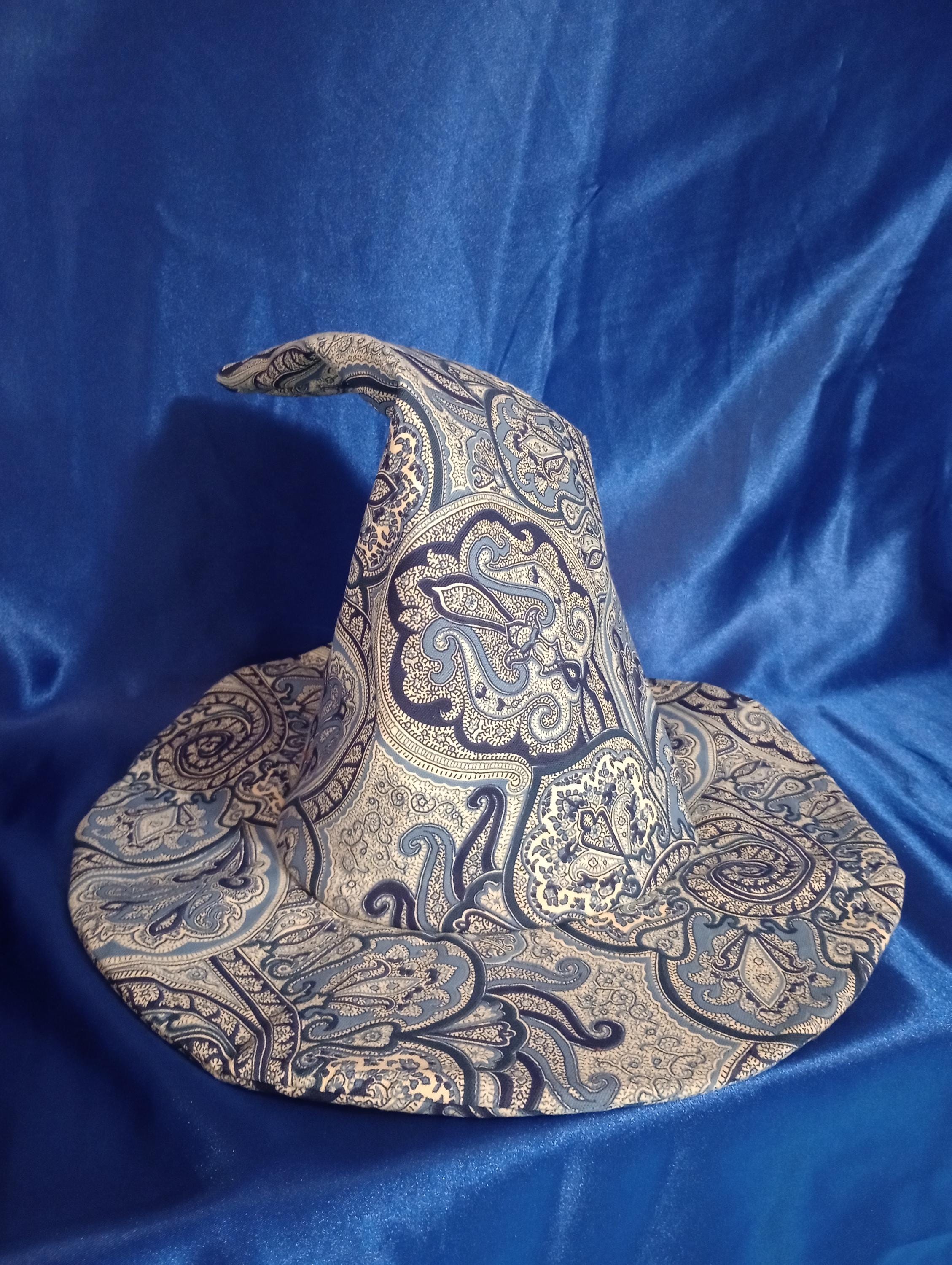 Blue Wizard Hat / Paisley Witch Hat - Etsy