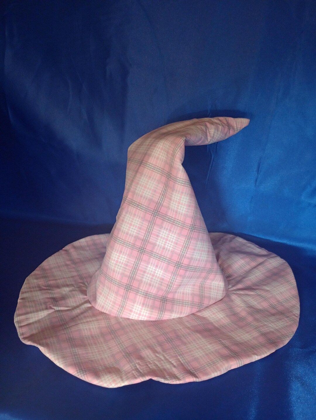 Cute Pink Plaid Pointy Hat - Etsy