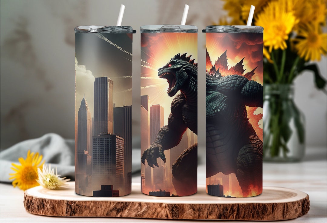 Custom Godzilla Drink Tumbler Wrap Insulated Cup Cover - Etsy