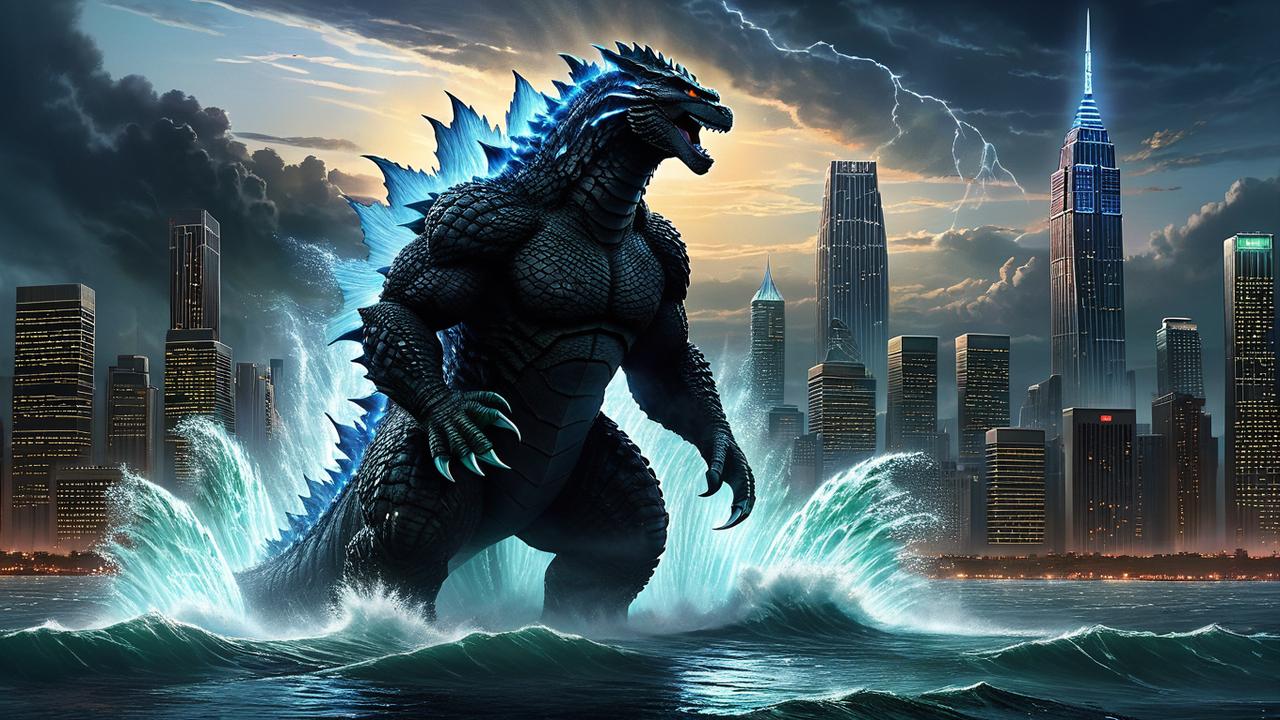 Godzilla PNG Digital Art Print - Instant Download - Etsy