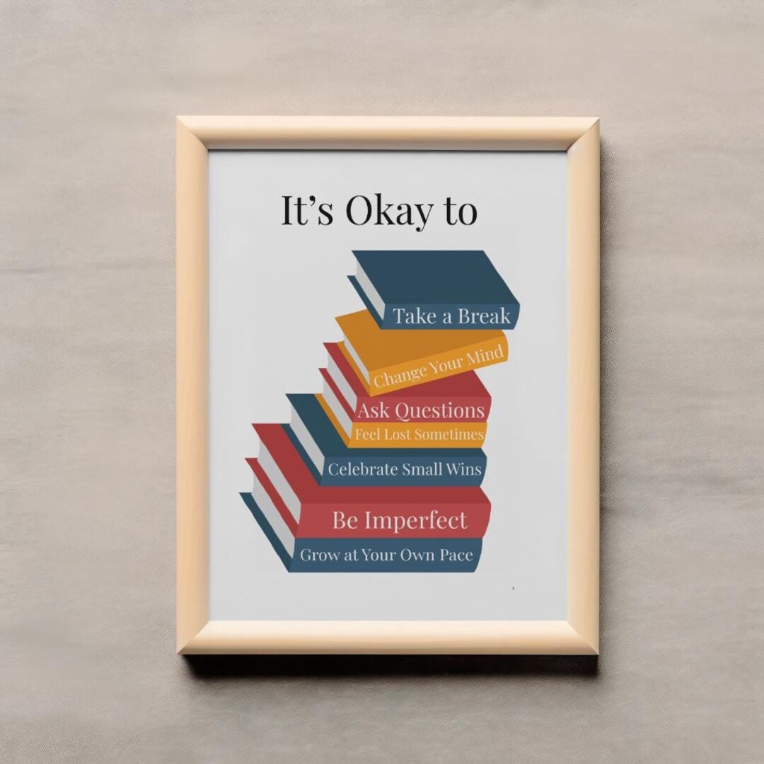 Motivational Wall Art: It's Okay to Take a Break (digital Download) - Etsy