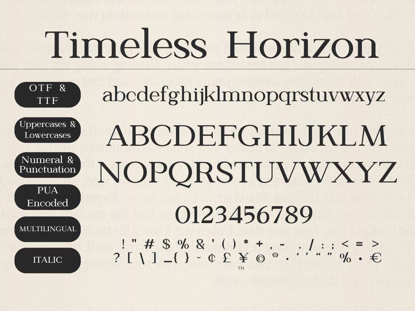 Timeless Horizon Modern Minimal Serif Script Font - Etsy
