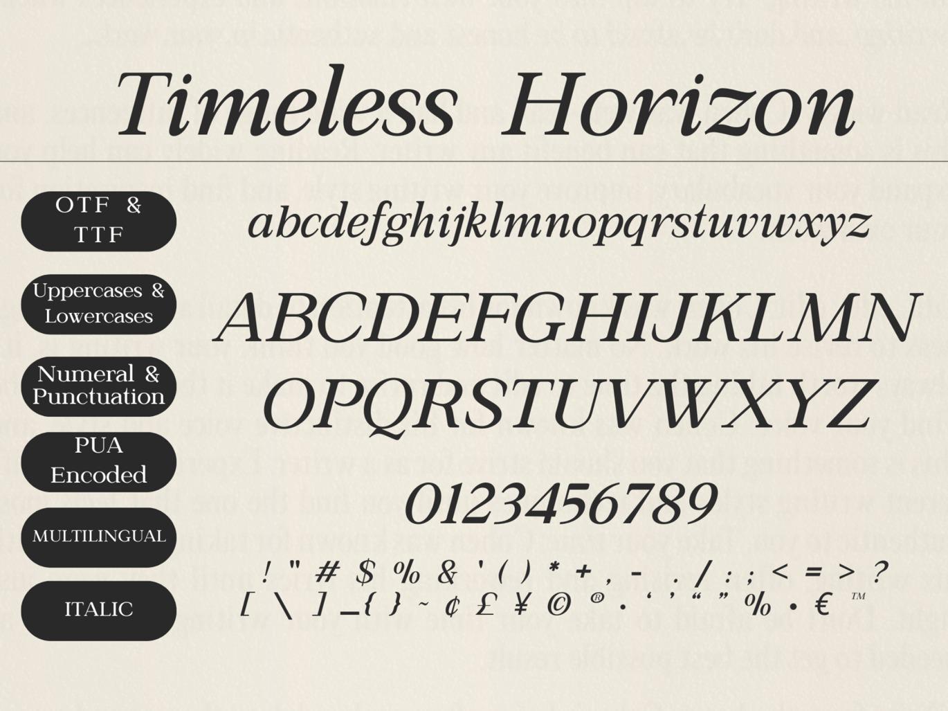 Timeless Horizon Modern Minimal Serif Script Font - Etsy
