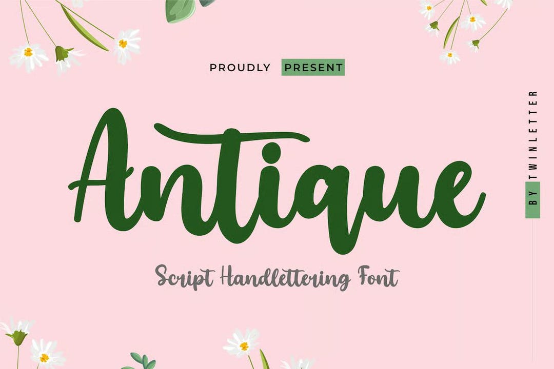 Antique Script Font: Elegant Handwritten Ligature - Etsy
