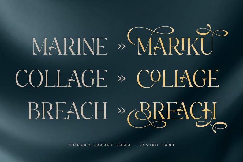 Lavish - Modern Luxury Logo Font - Etsy
