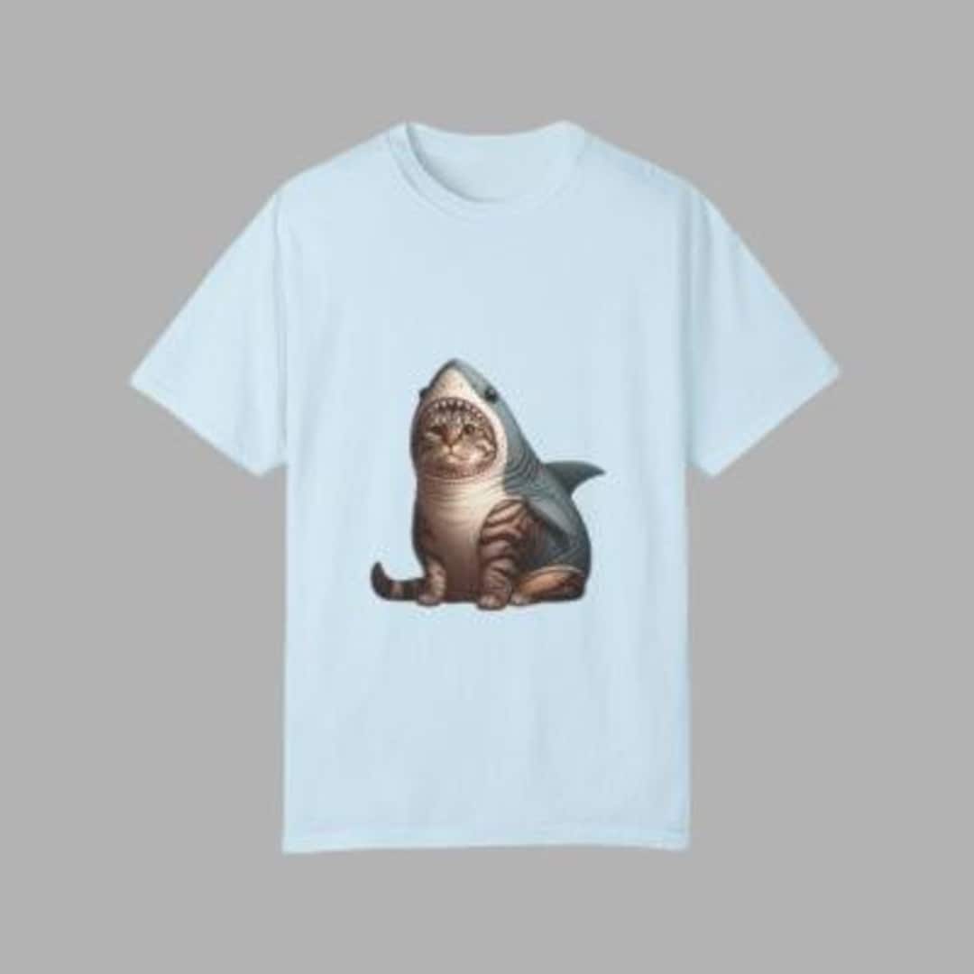 Shark Kitty Tee - Etsy