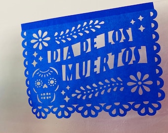 Dia De Los Muertos Papel Picado Banner Ofrenda Fiesta Day of the Dead ...