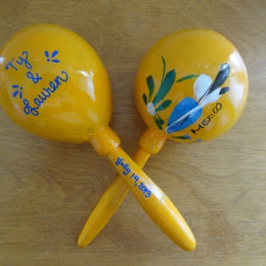 PERSONALIZED Maracas Custom Names and Date Fiesta Wedding Mexican Party ...