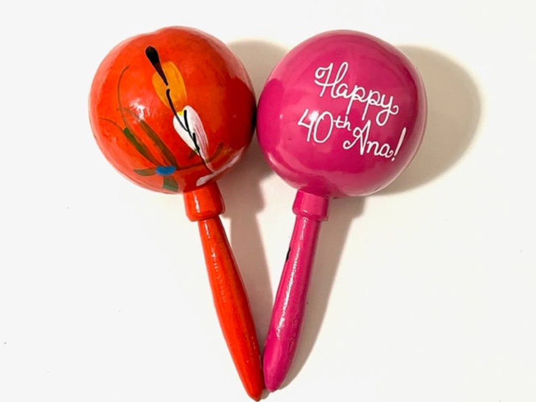 Maracas Traditional 30 Pieces Hand Painted With Names and Date for Your ...