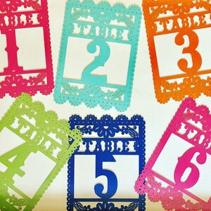 Table Numbers many Available Mini Flags Card Stock Papel Picado Mini ...