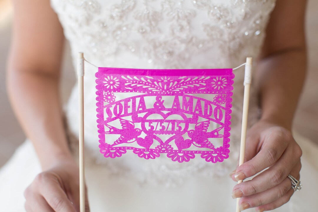 Cake Topper Mexican Party Cake Topper Papel Picado Custom Garland ...