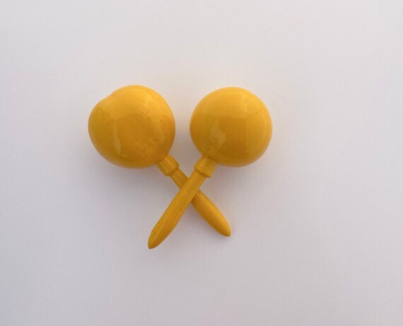 Maraca each Piece YELLOW Solid Color Maracas Fiesta Party | Etsy
