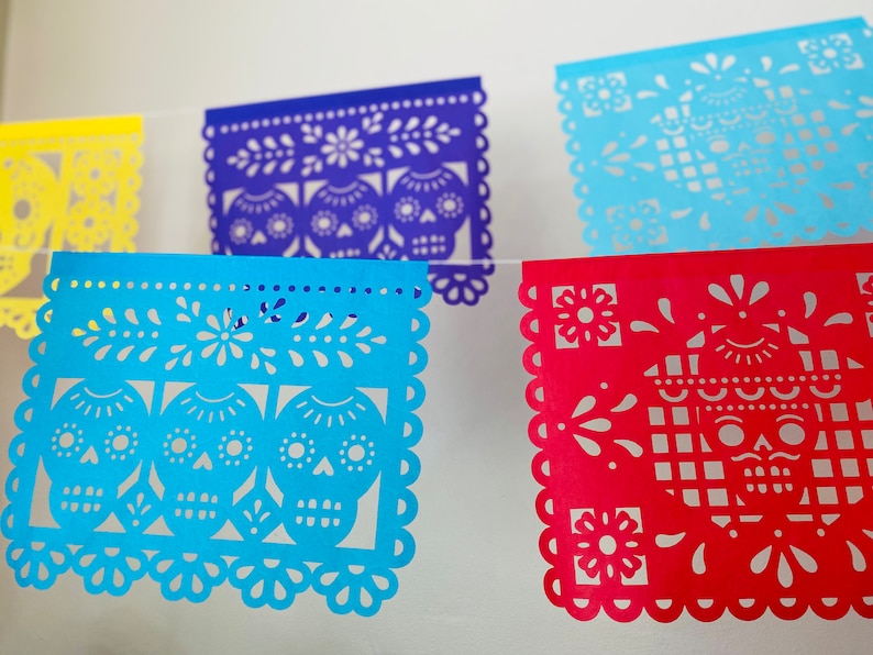 Dia De Los Muertos Papel Picado Banner Ofrenda Fiesta Day of the Dead ...