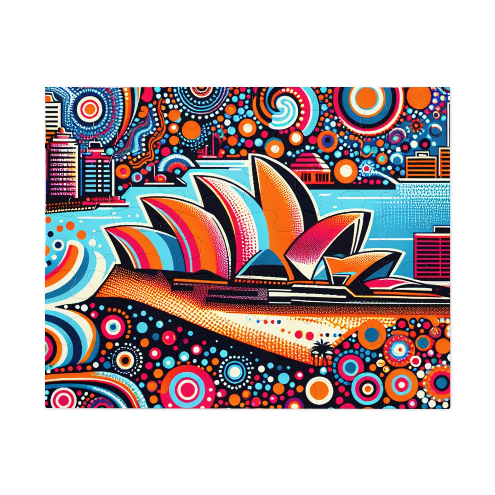Psychedelic Sydney Opera House Jigsaw Puzzle 30, 110, 252, 500, 1000 ...