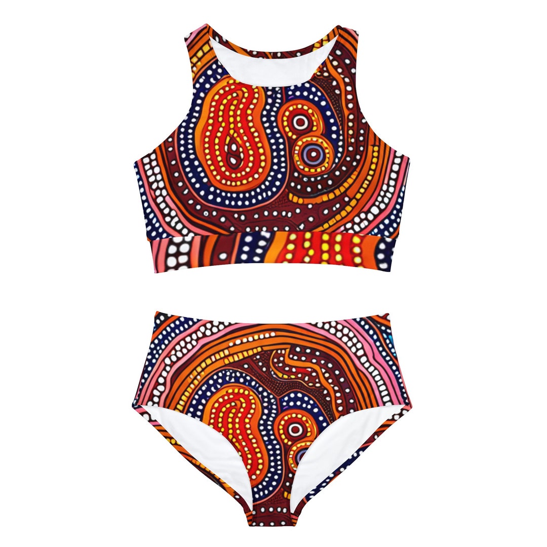 Aboriginal Pattern Sporty Bikini Set - Etsy