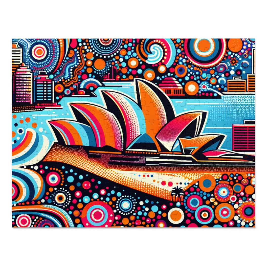 Psychedelic Sydney Opera House Jigsaw Puzzle 30, 110, 252, 500, 1000 ...