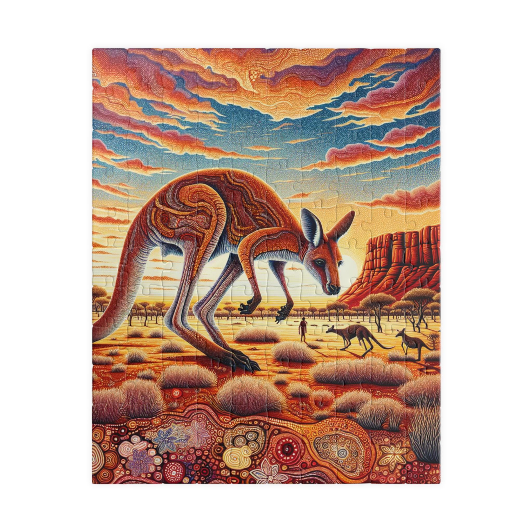 Jigsaw Puzzle, Outback Kangaroo Puzzle 520-piece, Australia Wildlife ...