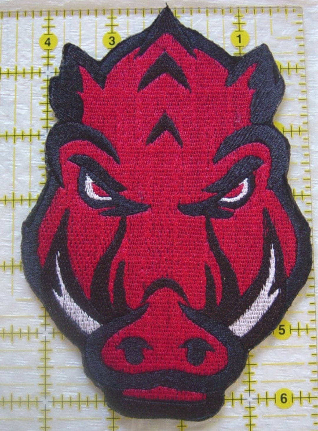 Football Themed razorbacks Razorback Embroidered Iron on Patch Large ...