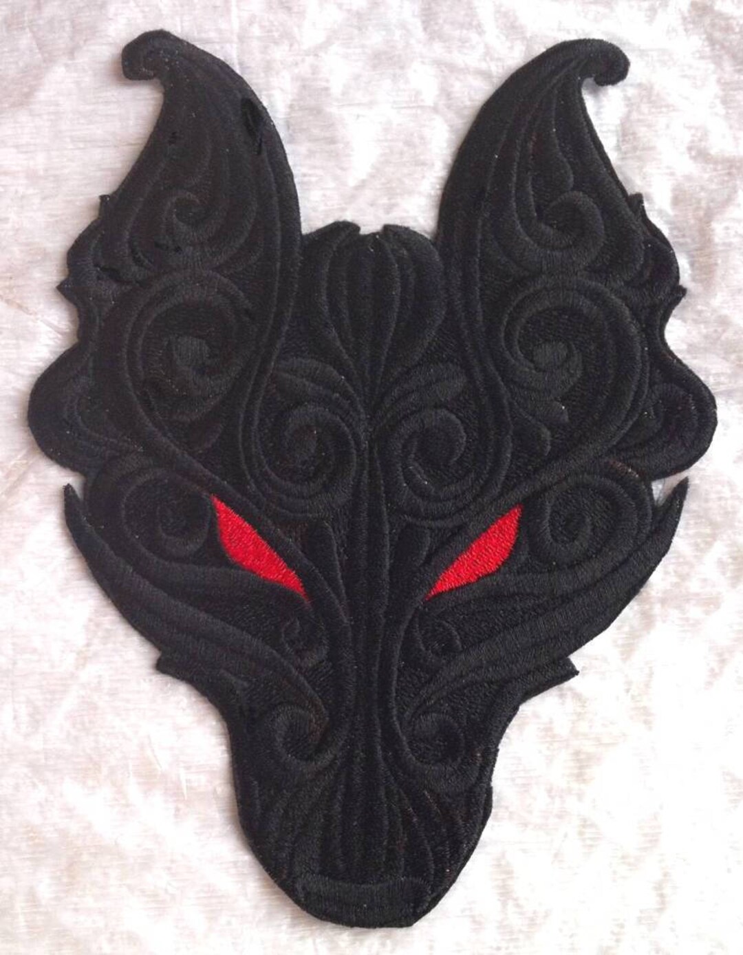 Large Baroque Gothic Dire Wolf Embroidered Iron on Patch - Applique ...