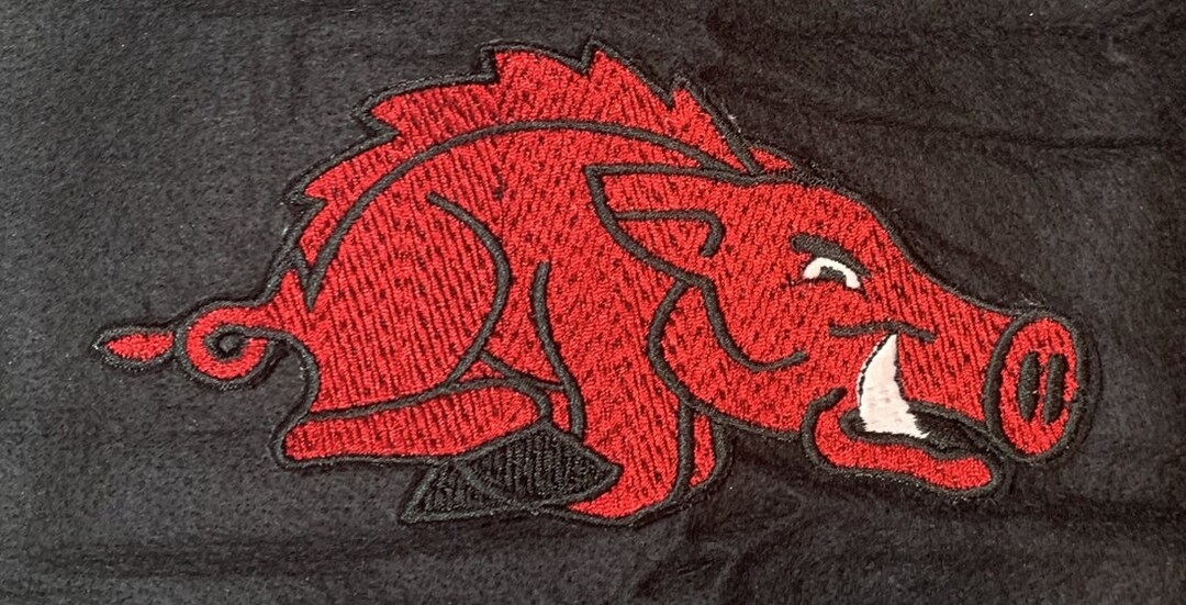 Football Themed (razorbacks) Embroidered Iron on or Sew-on Patch - Etsy