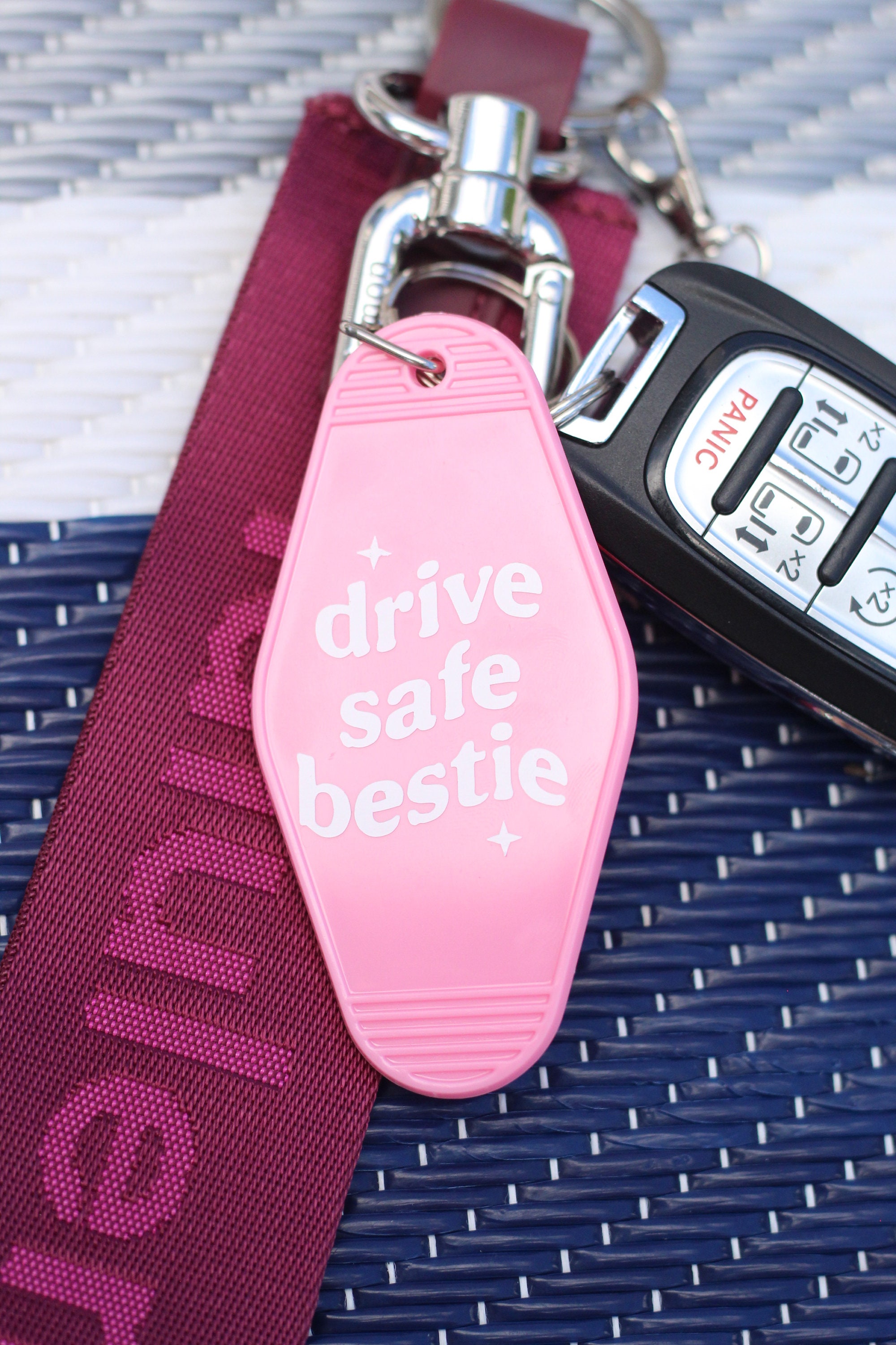 Drive Safe Bestie Keychain - Etsy