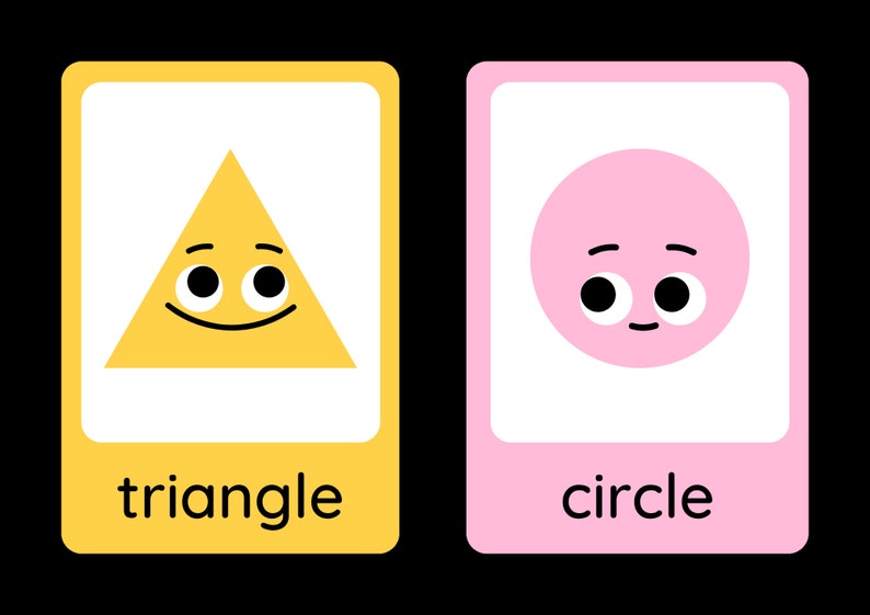 Coloring Shapes Flashcards, Educational Learning Tool, Kids Shapes ...