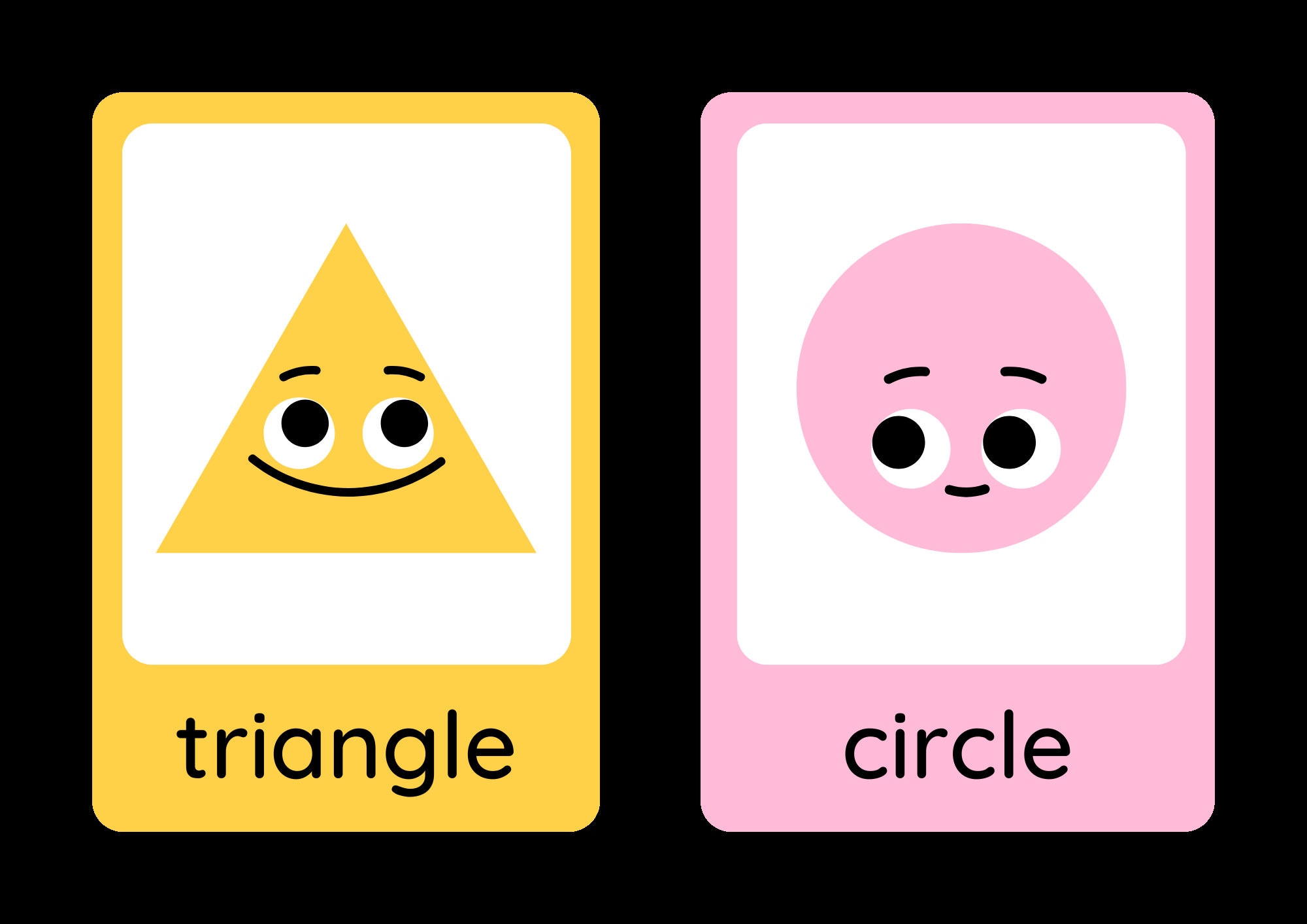 Coloring Shapes Flashcards, Educational Learning Tool, Kids Shapes ...